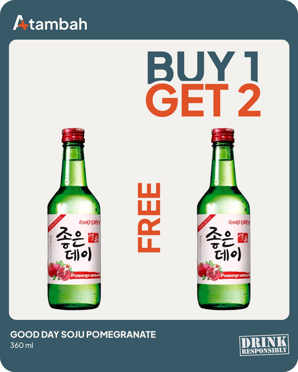 [PROMO] Good Day Soju Pomegranate 360mL – Atambah Bottle Shop